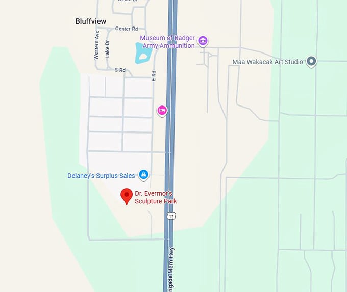 16. dr. evermor's sculpture park map