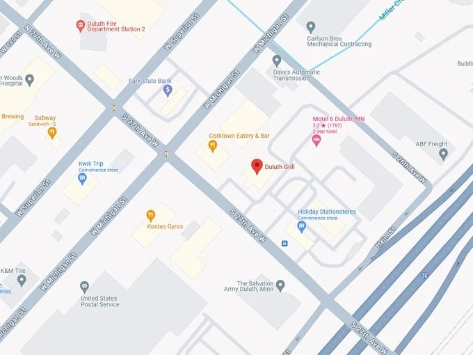 16. duluth grill 10 map