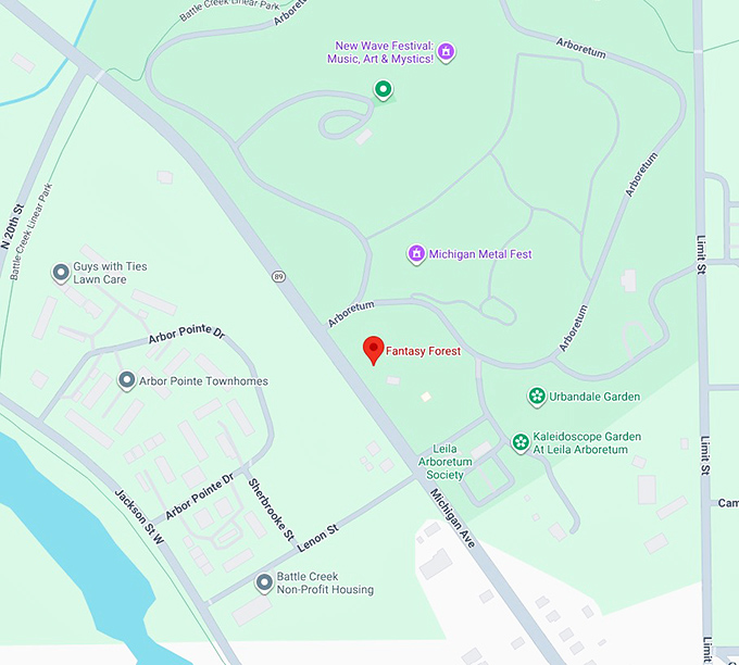 16. fantasy forest in leila arboretum map