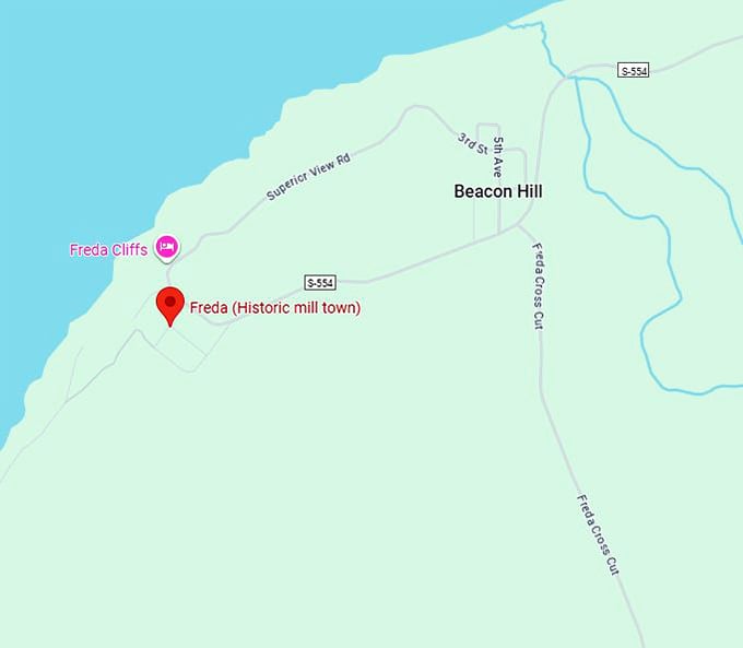16. freda, michigan map