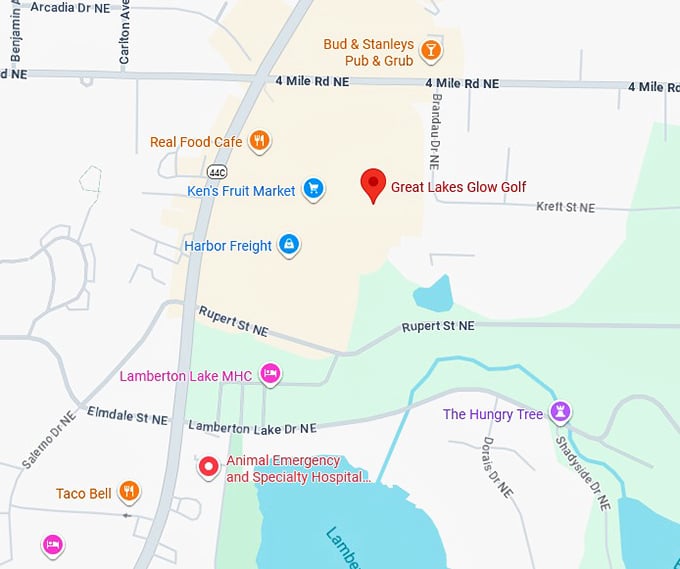 16. great lakes glow golf (grand rapids) map
