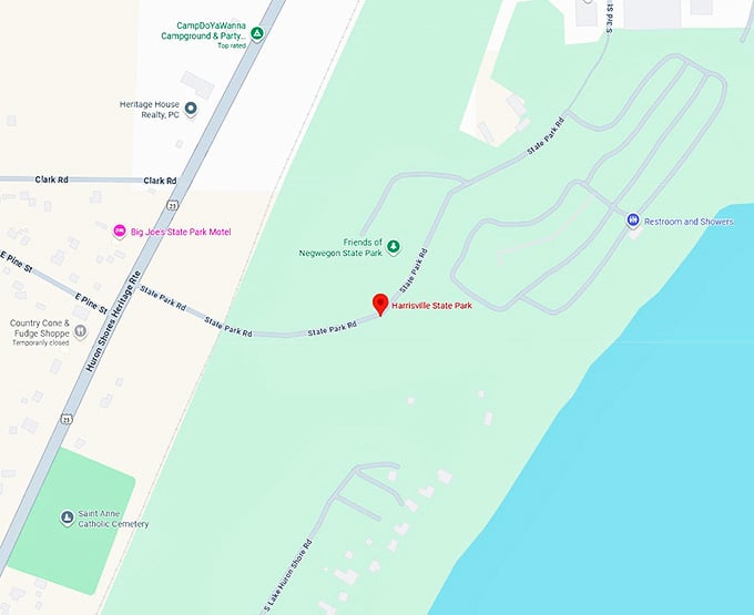 16. harrisville state park (harrisville) map