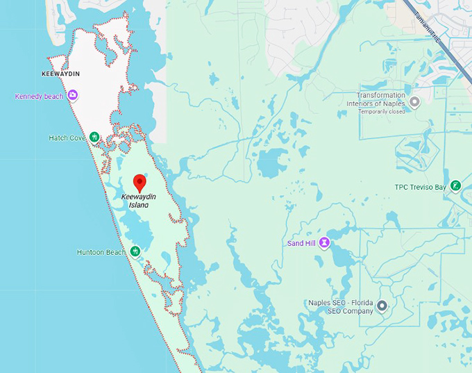 16. keewaydin island map