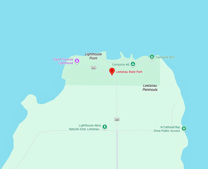 16. leelanau state park (northport) map