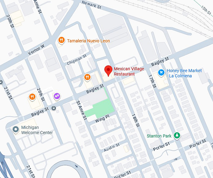 16. mexican village restaurant (detroit) map