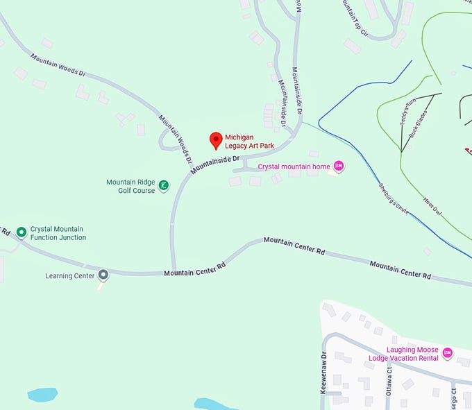 16. michigan legacy art park (thompsonville) map