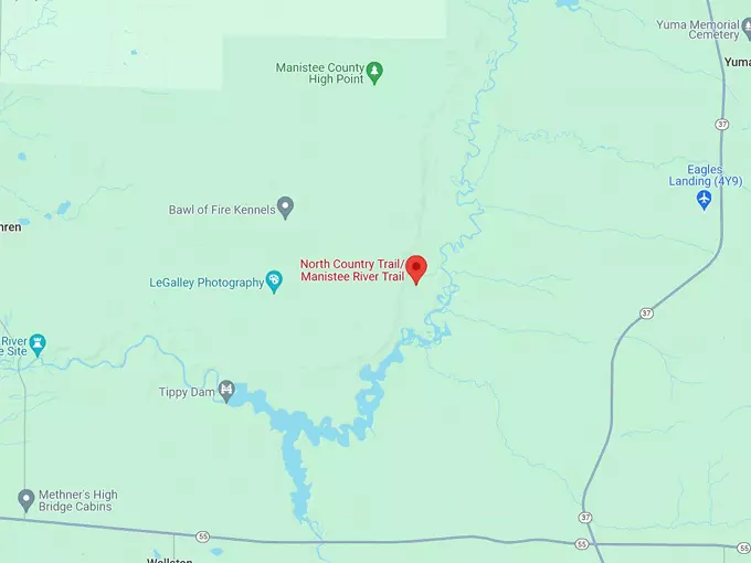 16. north country trailmanistee river trail map