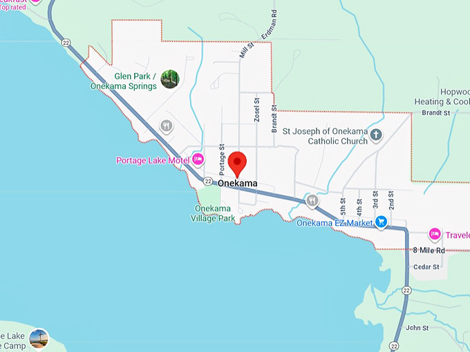 16. onekama, michigan map