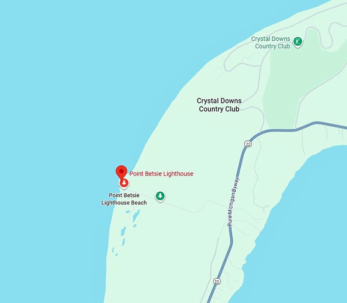 16. point betsie lighthouse (frankfort) map