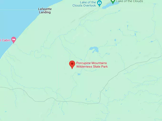 16. porcupine mountains wilderness state park map