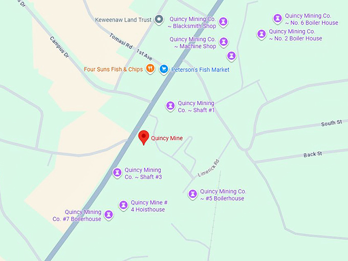 16. quincy mine (hancock) map