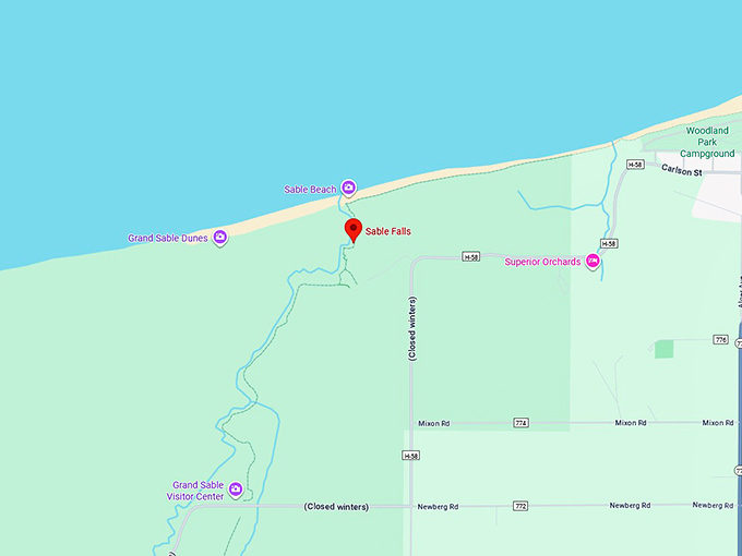 16. sable falls (alger county) map