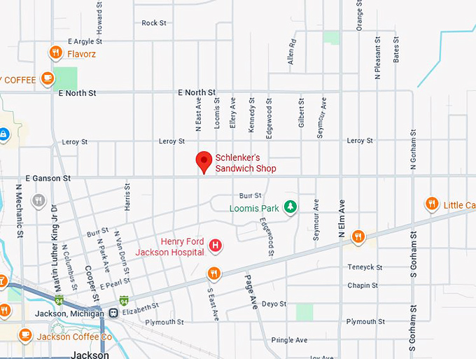 16. schlenker's sandwich shop map