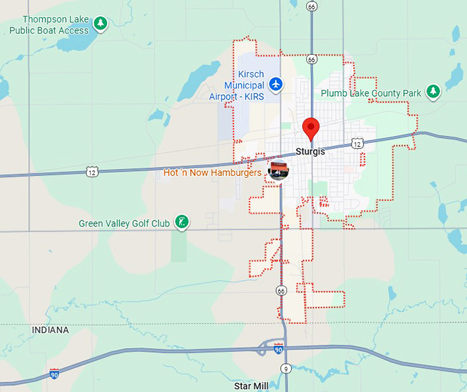 16. sturgis, mi map