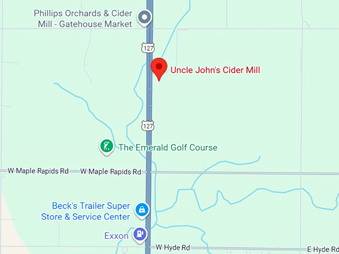 16. uncle john's cider mill (st johns) map