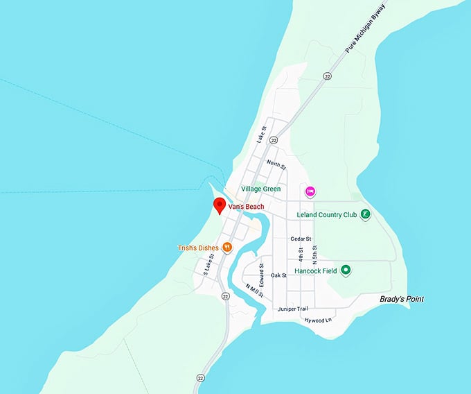 16. van&rsquo;s beach map