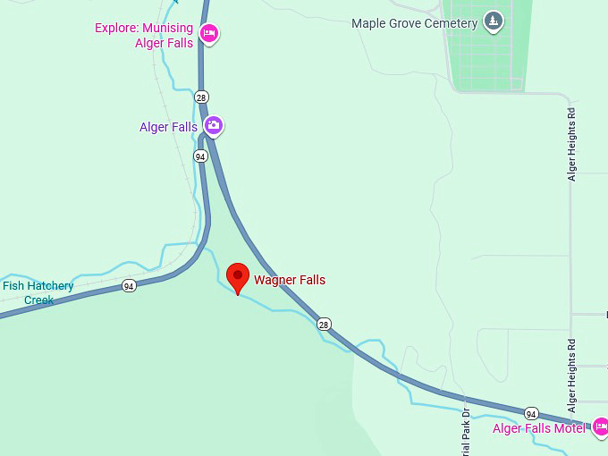16. wagner falls (munising) map