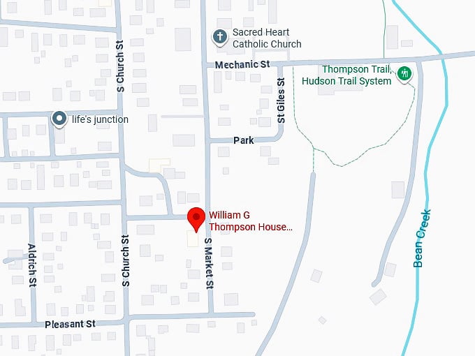 16. william g thompson house museum & gardens map