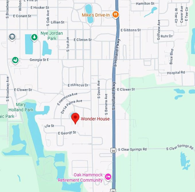 16. wonder house (bartow) map