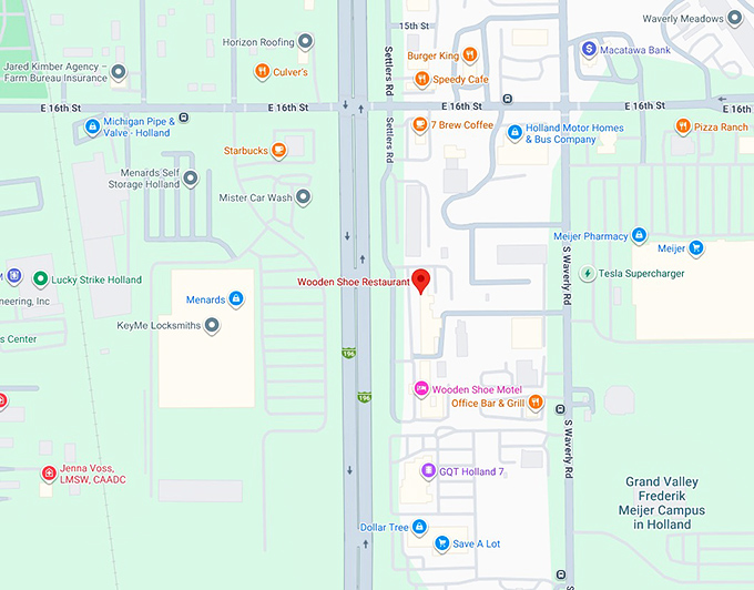 16. wooden shoe restaurant map