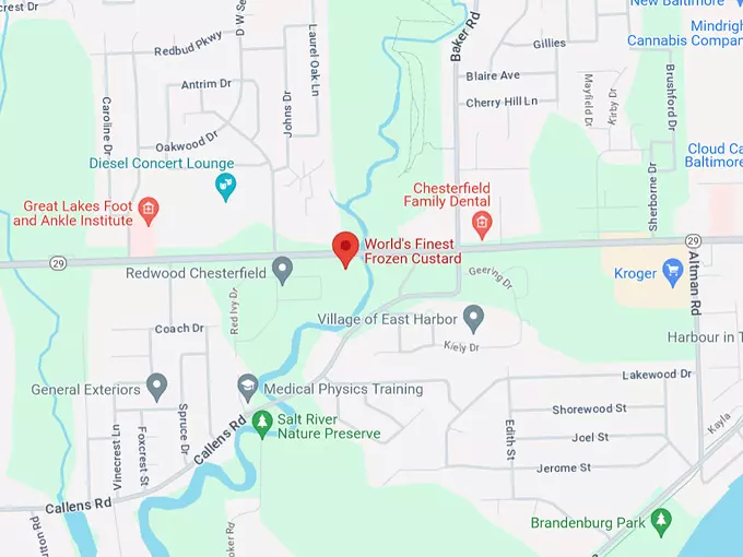 16. world's finest frozen custard map