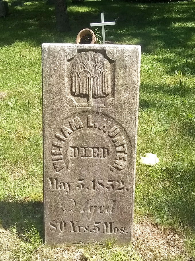 This weathered headstone from 1852 tells the silent story of William L. Jones, who departed this world at 80 years of age.