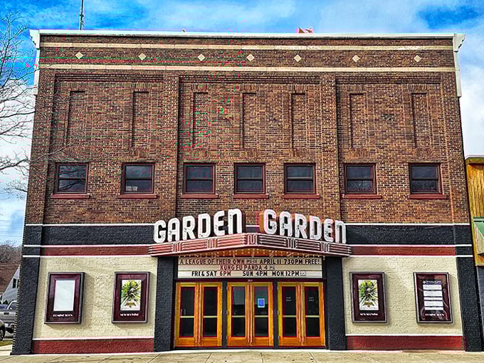 Solid brick and vintage charm, the Garden's exterior stands as a testament to an era when buildings were made to last and impress.