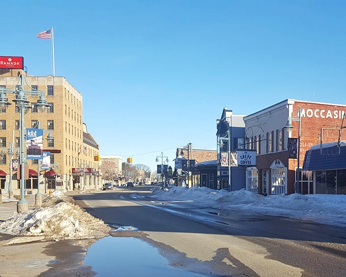 Downtown in winter transforms into a snow globe come to life, where even the most hurried souls find themselves slowing down to savor the scene.