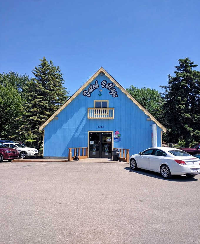 That cheerful blue barn isn't just for show, it's your gateway to hours of family entertainment and excellent ice cream.
