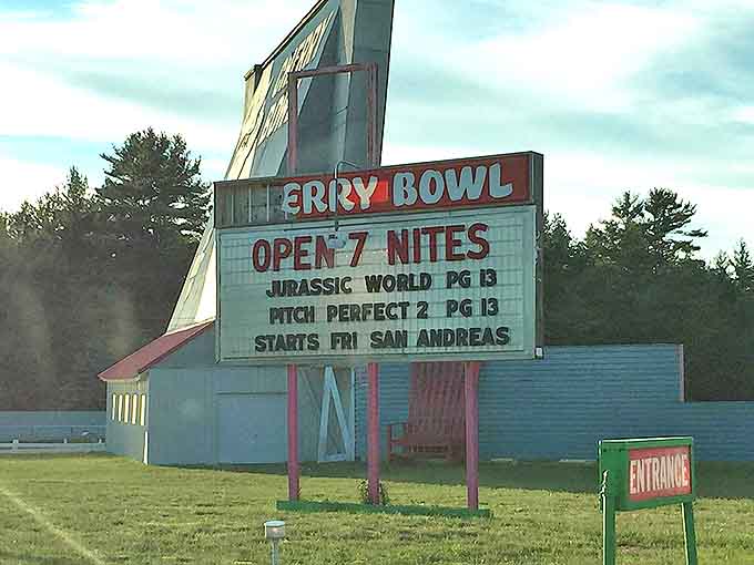 The iconic Cherry Bowl marquee stands tall, spelling "NITES" the same way it has for decades. Some traditions need no updating.