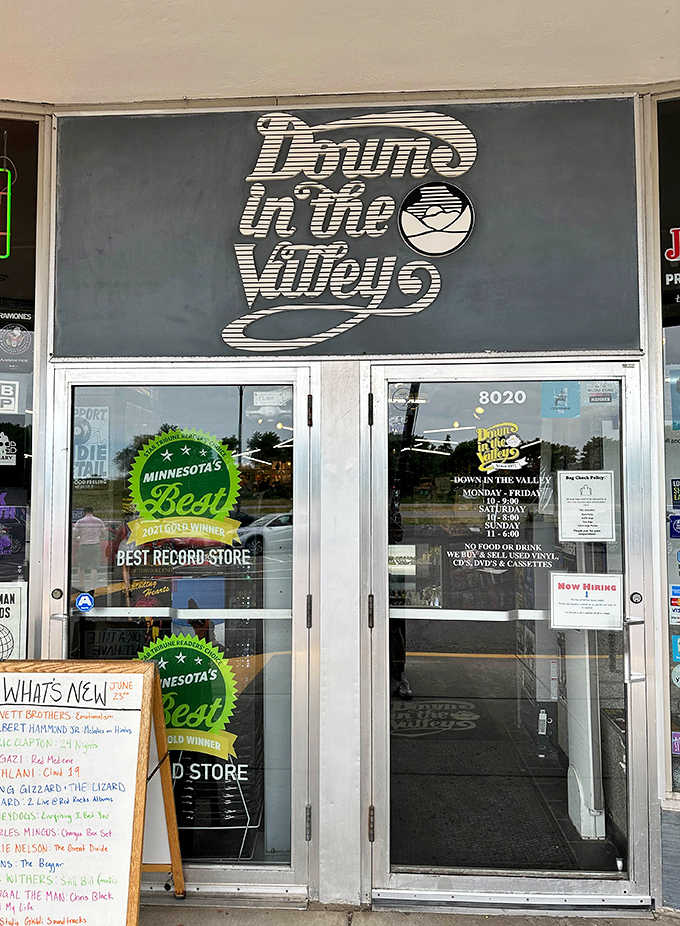 The entrance beckons with promises of musical adventures – that retro logo alone is worth the trip for nostalgic souls seeking analog pleasures.