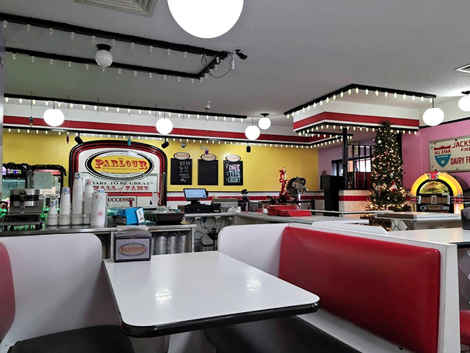 Stepping into The Parlour's cheerful interior is like walking onto the set of a 1950s movie &ndash; if that movie was about ice cream paradise.