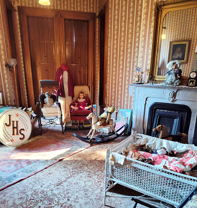 Childhood treasures frozen in time – when dolls had porcelain faces and rocking horses required no batteries.