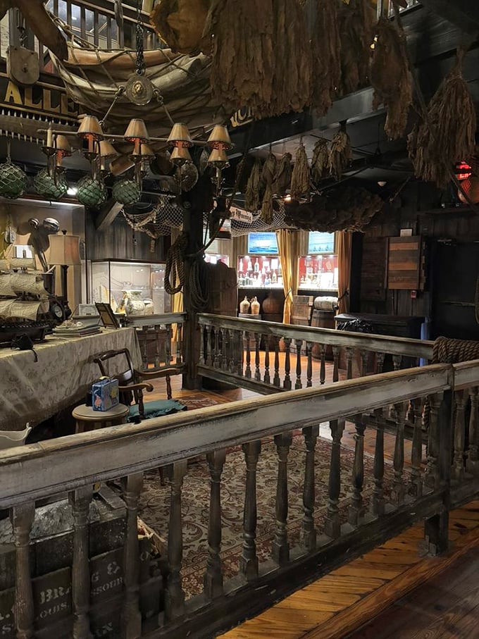 Step inside and suddenly you're below deck on history's most fascinating garage sale. Every beam tells a story.