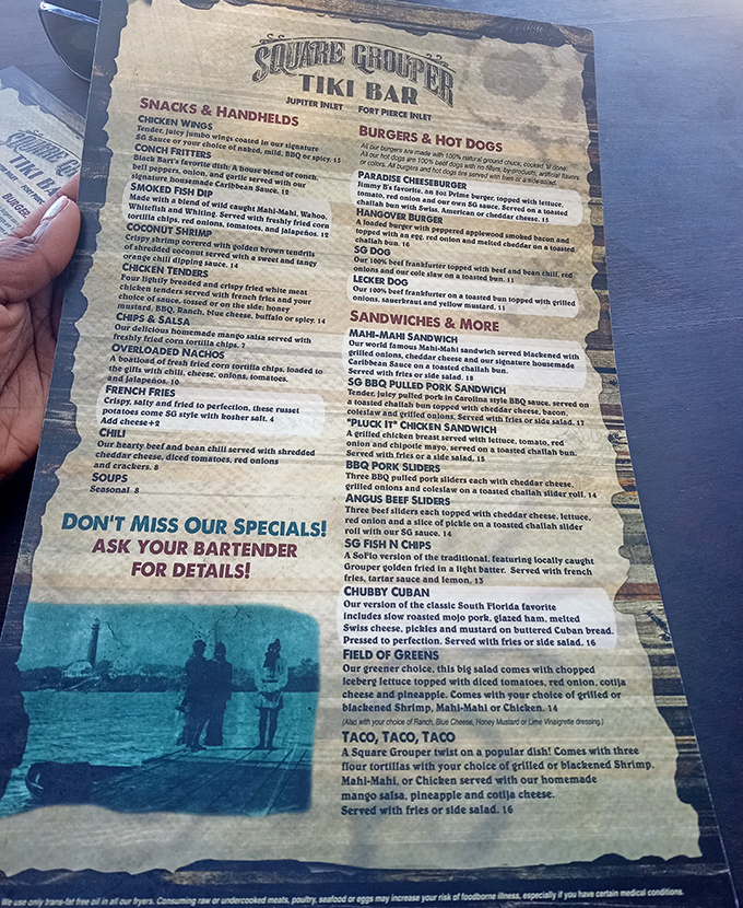 The menu reads like a love letter to coastal cuisine, with seafood stars and tropical favorites that'll make your taste buds do the conga.