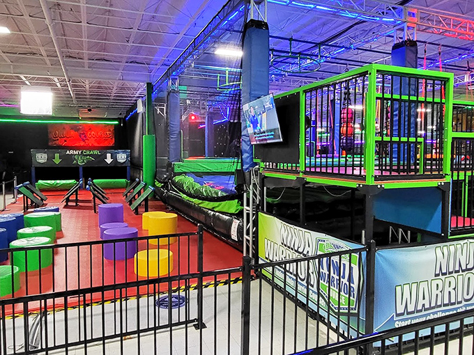 The Ninja Warrior Course: where weekend warriors discover muscles they forgot existed and children move with the agility of caffeinated squirrels.