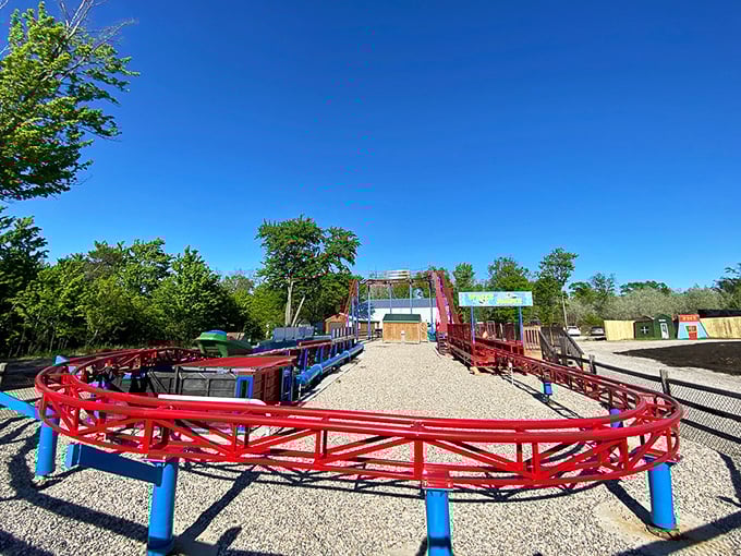 The roller coaster delivers just enough excitement to elicit delighted squeals without traumatizing younger riders. Perfect for brave beginners and nostalgic parents alike!
