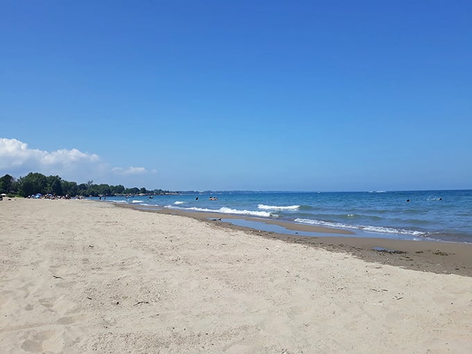 The expansive shoreline offers plenty of space for beachgoers to spread out, unlike the sardine-can experience at more famous destinations.