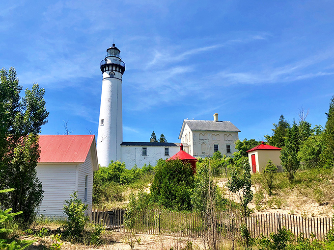 Standing tall since 1871, this lighthouse has guided countless sailors through treacherous waters with its steadfast beam.