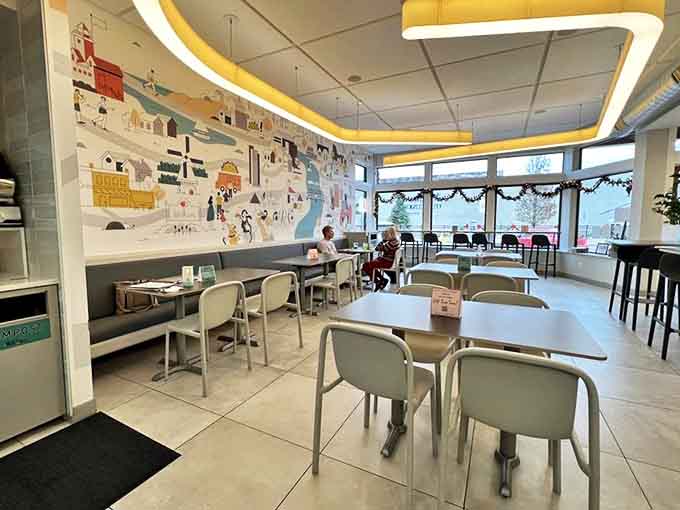 Bright, airy interiors with whimsical wall art create the perfect backdrop for your taco adventure &ndash; like dining inside a stylish friend's daydream.