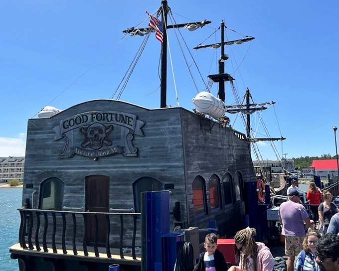 "Good Fortune" indeed – this weathered beauty transforms ordinary tourists into swashbuckling pirates faster than you can say "Ahoy matey!"