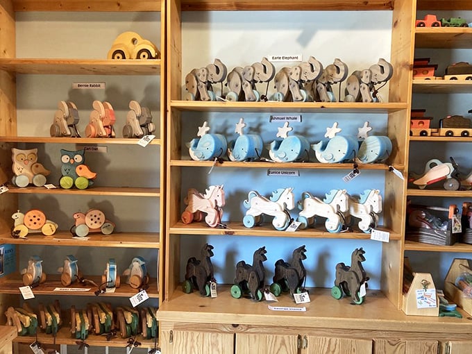 Wooden menagerie on parade! These handcrafted pull-toys aren't just playthings &ndash; they're heirloom-quality art pieces that roll with personality and charm.
