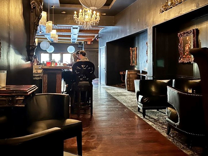 Rich textures and moody lighting transform this space into a sanctuary for conversation and exceptional libations, far from the noise of modern life.