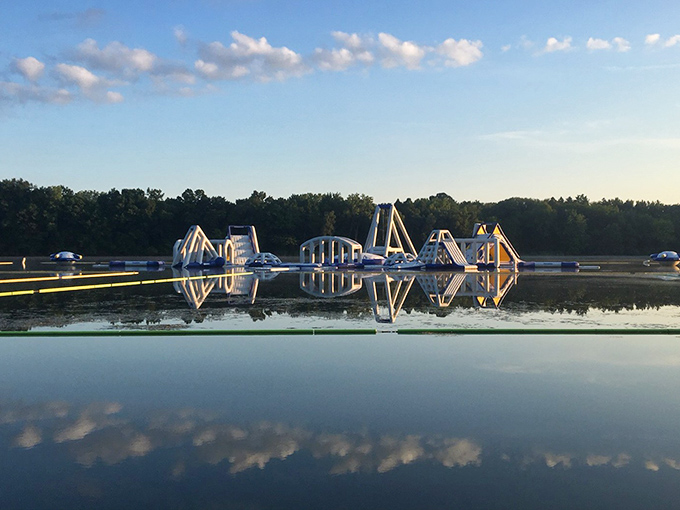 The ultimate backyard pool party supersized – this inflatable water park transforms ordinary swimming into extraordinary adventure.