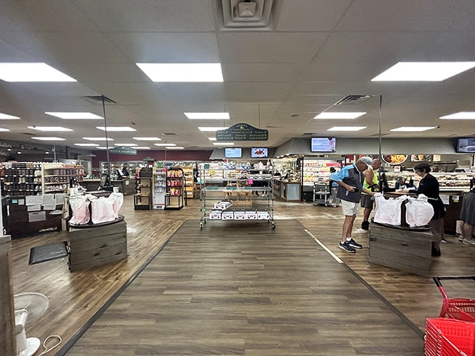 Step inside and the market unfolds before you – a wonderland of homemade goods where time seems to slow down just enough.