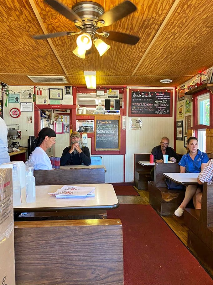 Wood-paneled ceilings, cozy booths, and that unmistakable diner hum &ndash; stepping inside feels like being wrapped in a warm, nostalgic blanket.