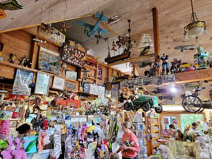 Sensory overload in the best possible way &ndash; vintage toys cover every surface, creating a three-dimensional scrapbook of American childhood through the decades.