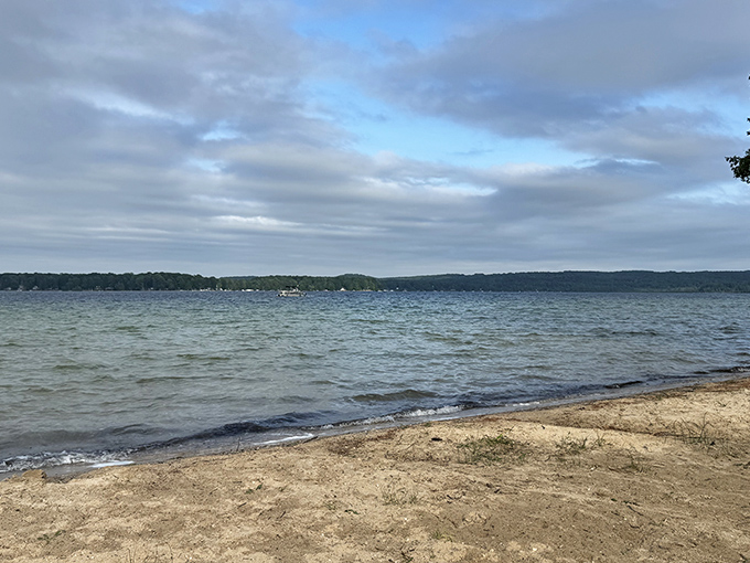 The gentle waves of the lake create a hypnotic rhythm that makes time slow down. Who needs meditation apps when you have this?