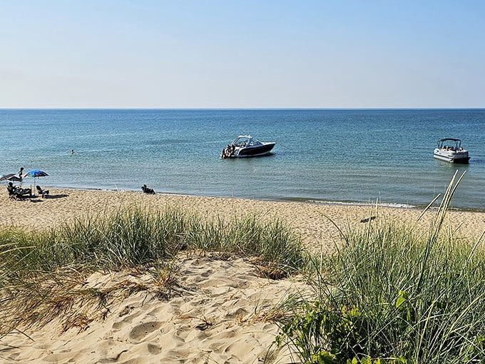 Crystal clear waters invite boaters to drop anchor and enjoy Michigan's version of Caribbean-blue perfection.