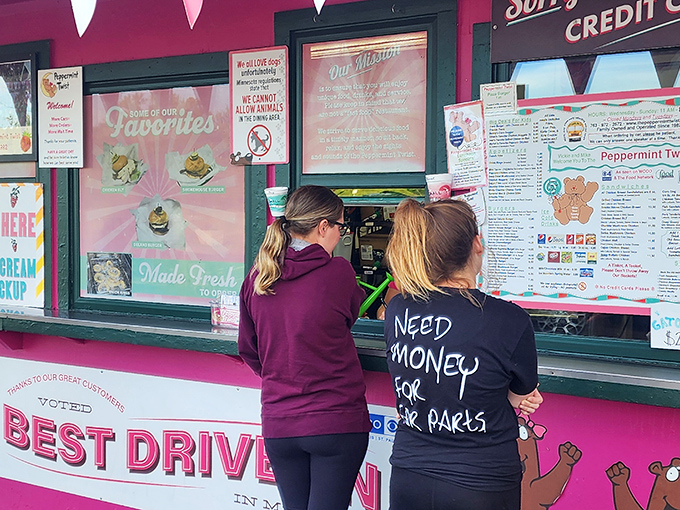 At the takeout window, anticipation builds as customers place orders, each one just moments away from milkshake nirvana.